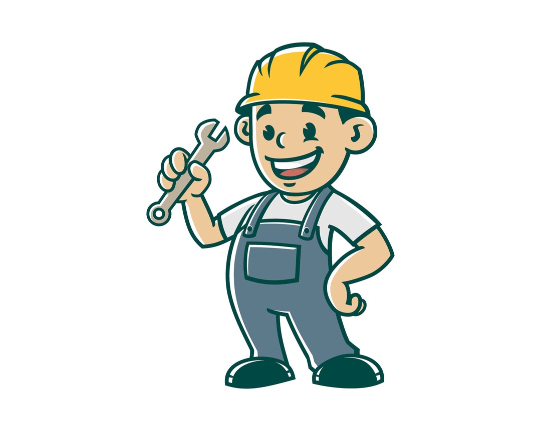 Handyman Character Mascot Design - Etsy