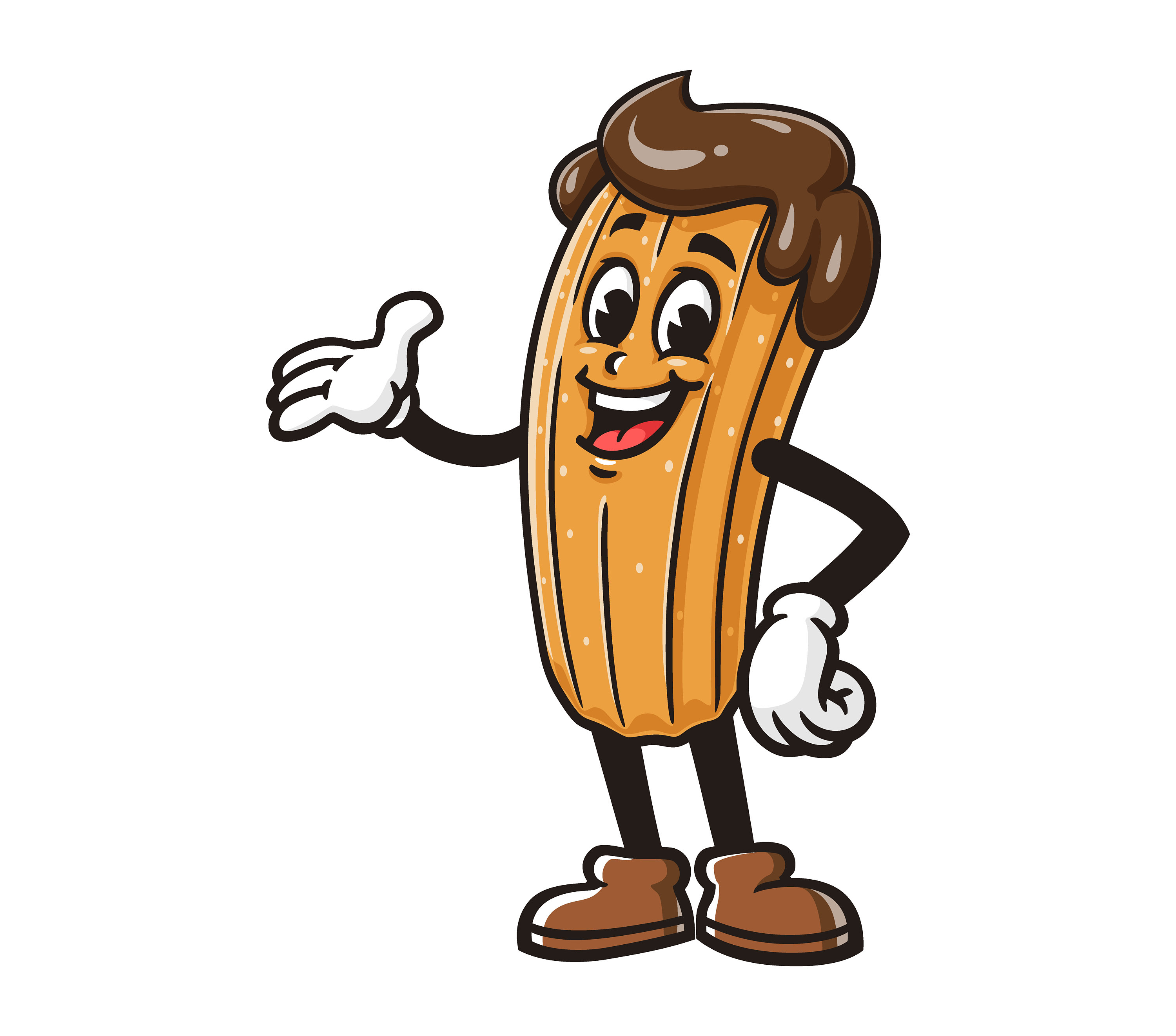 Smiling CHURROS Cartoon Mascot Illustration Character Vector Clip Art ...