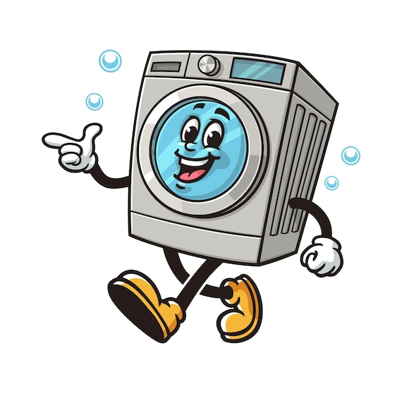 Happy Washing Machine Clipart
