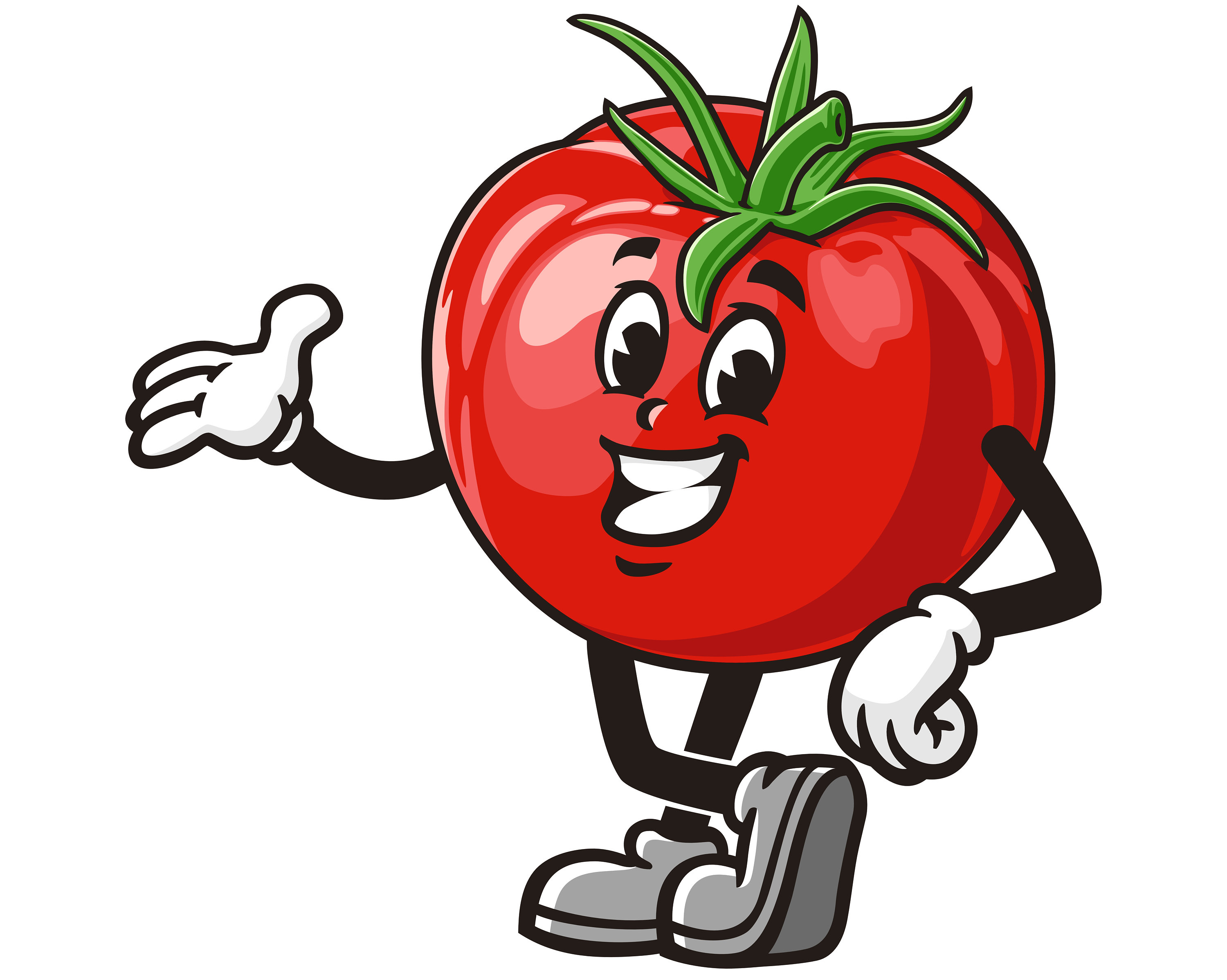 Tomato Cartoon Mascot Illustration Design Character Vector - Etsy