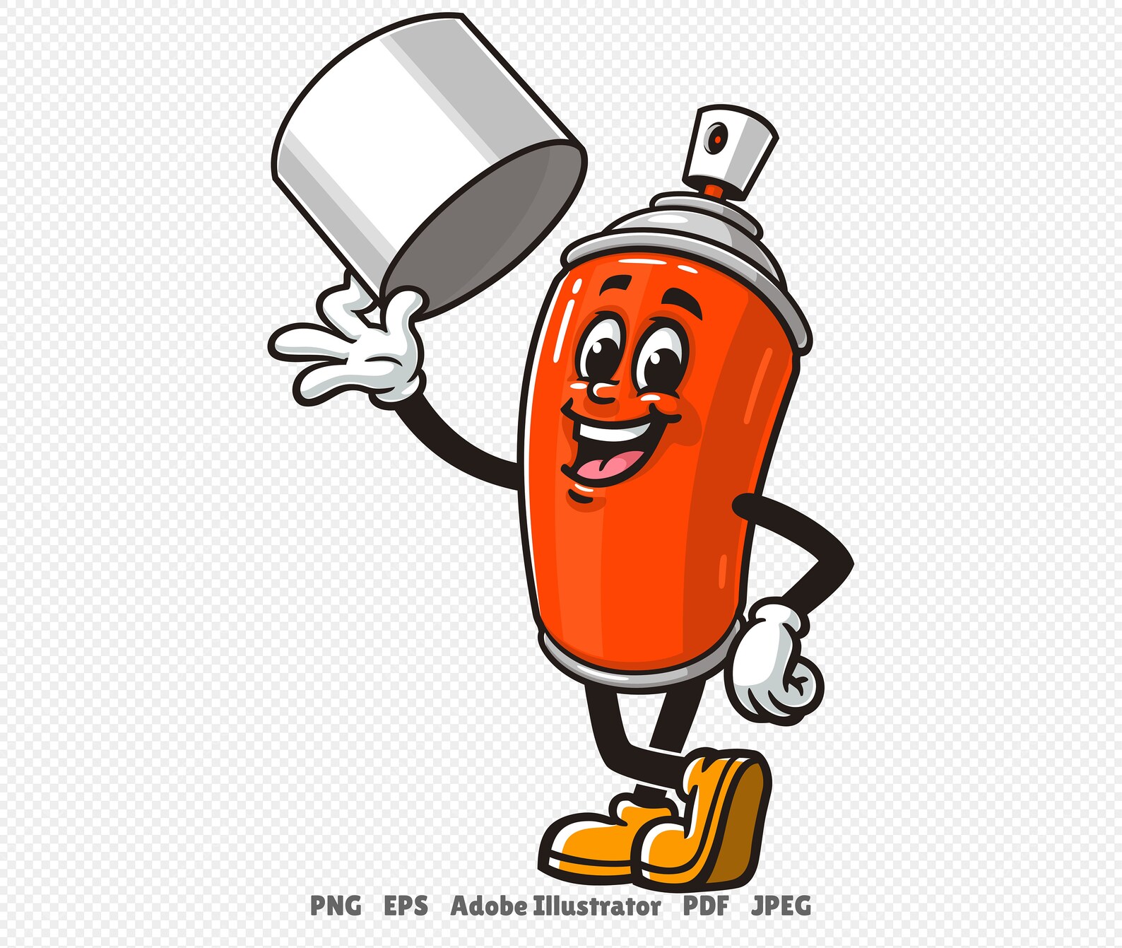 Spray Can, Spray Paint Can, Aerosol Spray Can, Cartoon Mascot ...