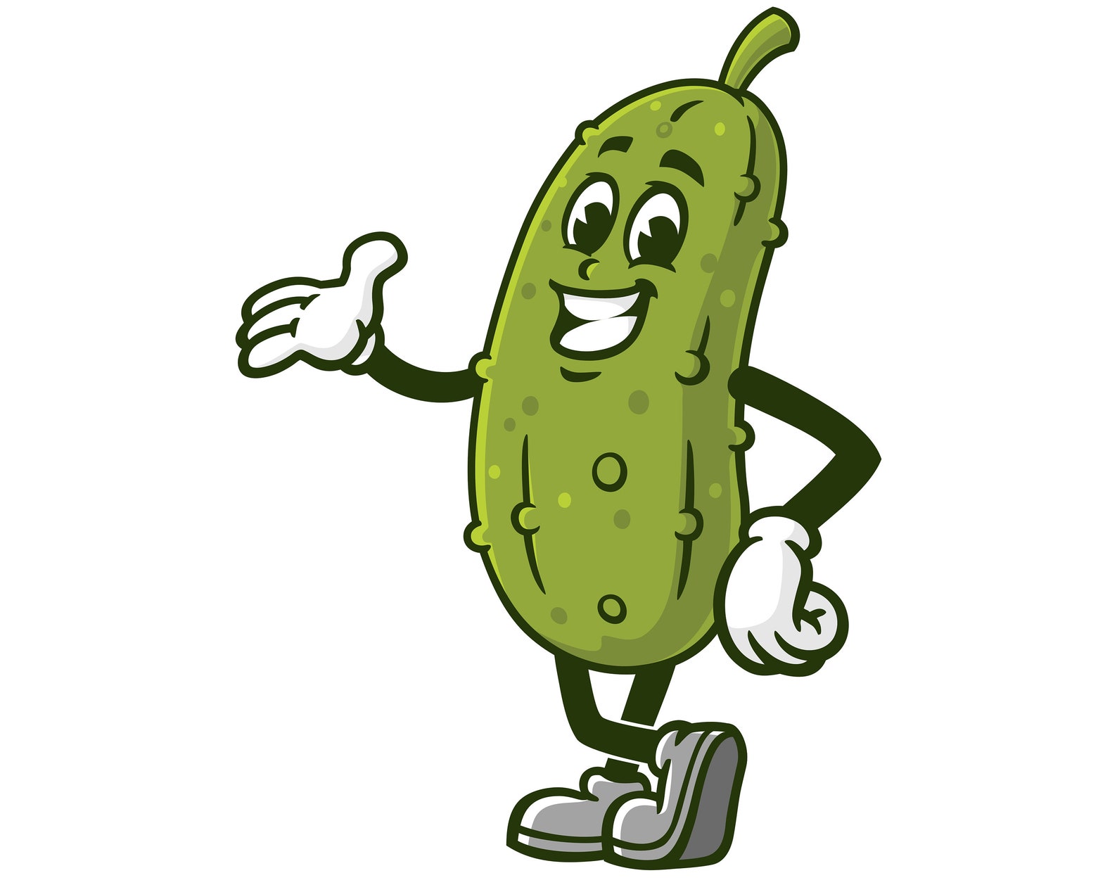 Pickle Cartoon Mascot Illustration Design Character Vector - Etsy