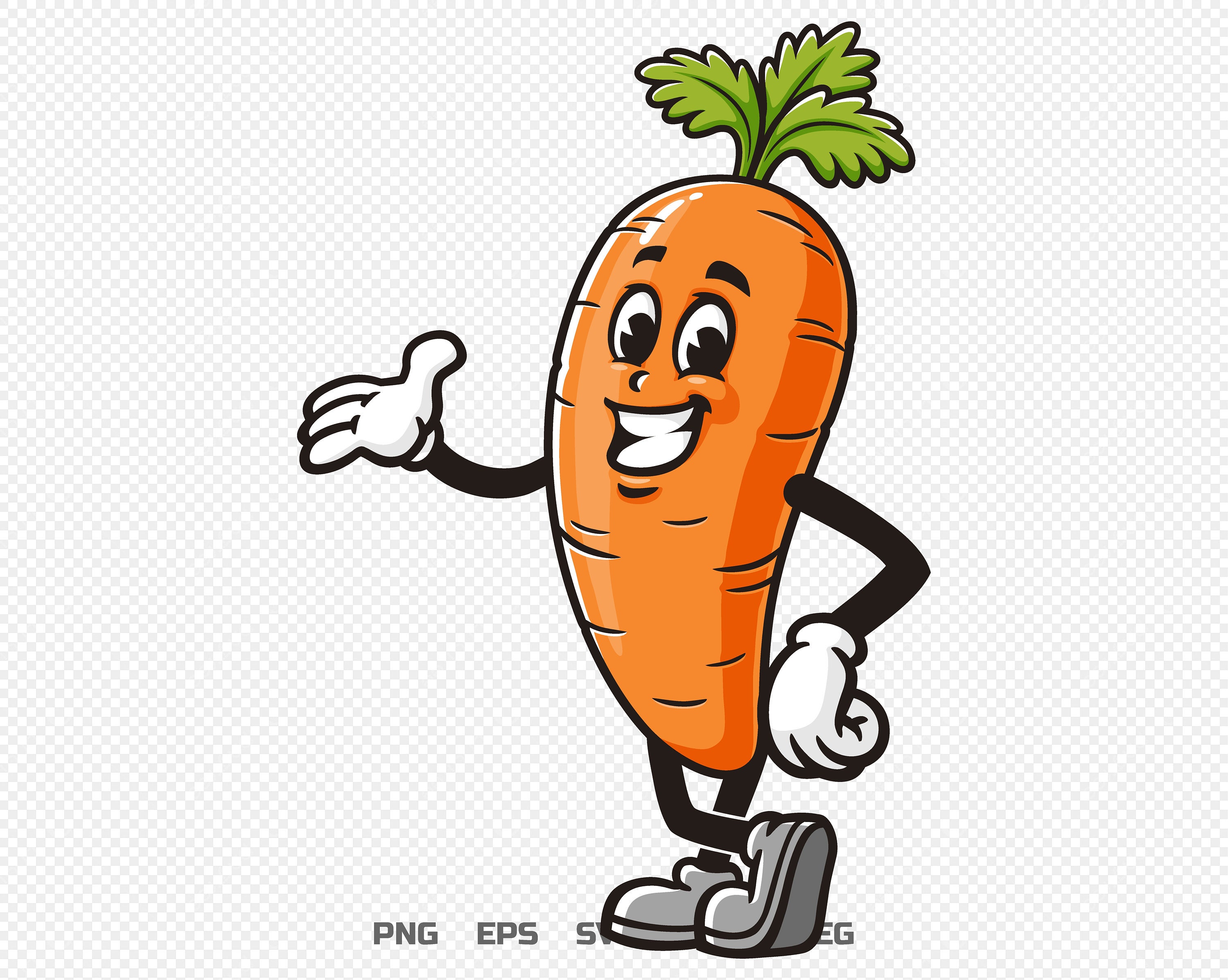 Carrot With Relax Pose Cartoon Mascot Illustration Character Vector ...