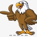 Eagle With Pointing Finger Pose, Cartoon Mascot Illustration Character ...