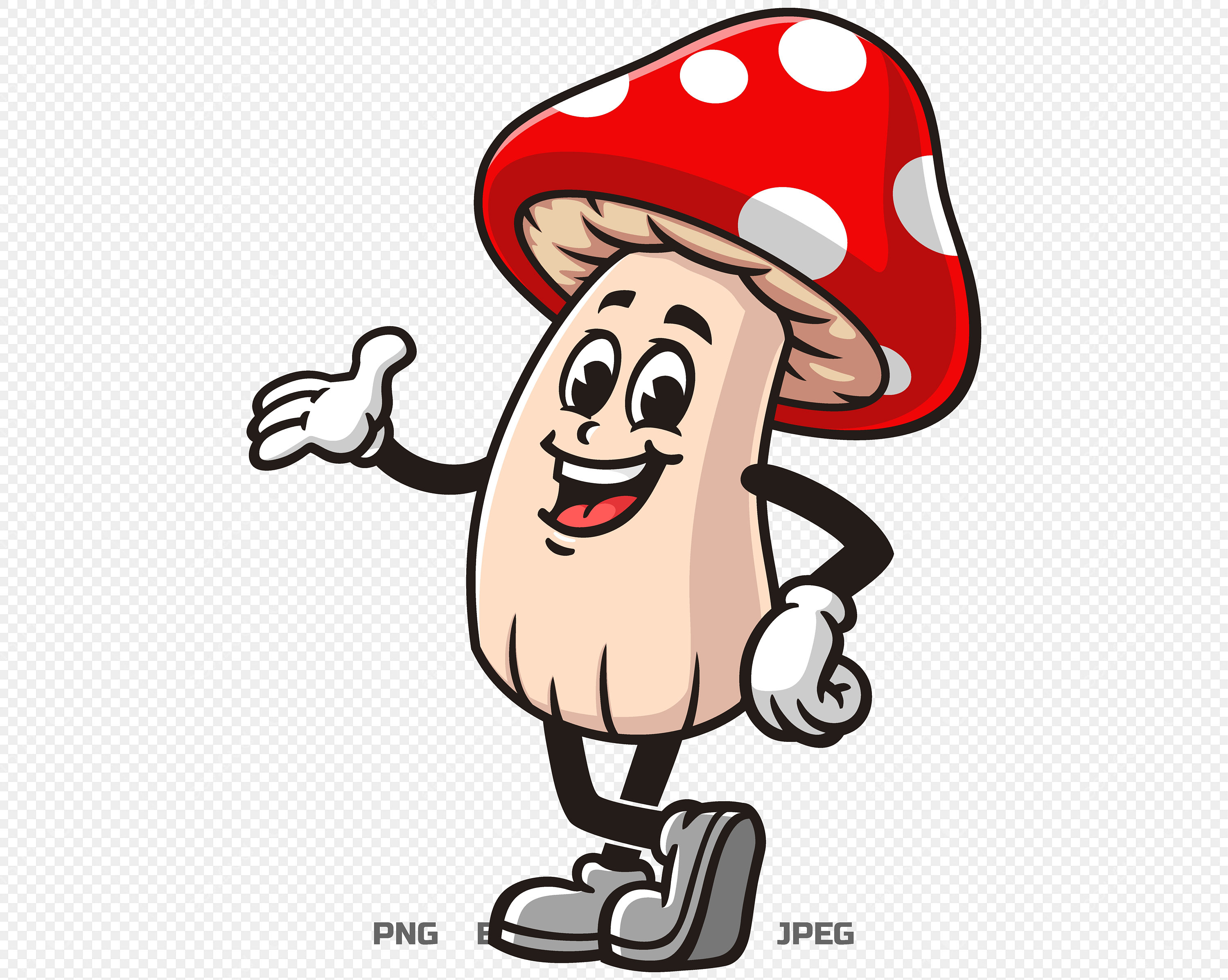 Mushroom Cartoon Mascot Illustration Design Character Vector - Etsy