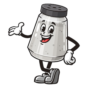 Salt Pepper Spice Powder Shaker Seasoning Cartoon Mascot Illustration ...