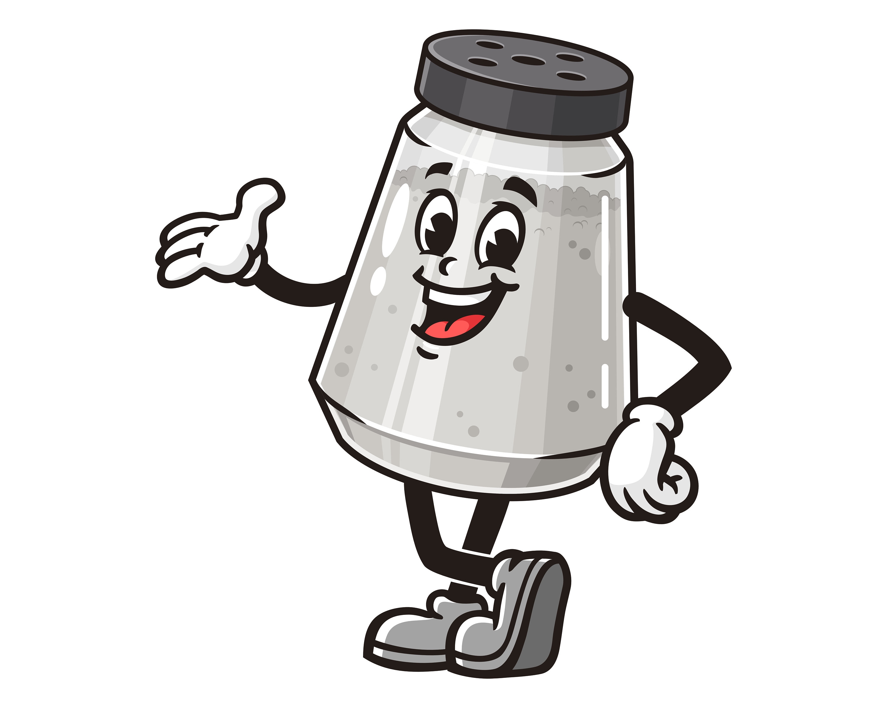 Salt Pepper Spice Powder Shaker Seasoning Cartoon Mascot Illustration ...