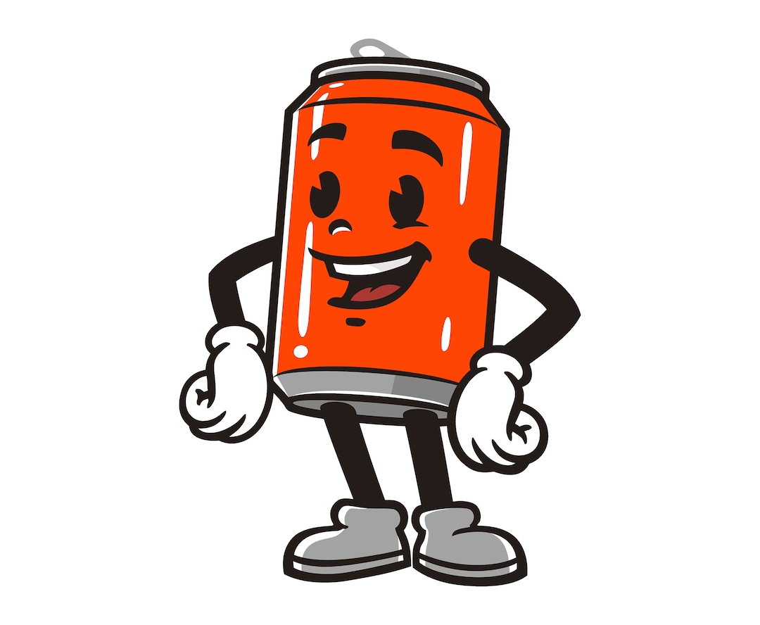 Vector Mascot Illustration of Vintage Can Design 03 - Etsy