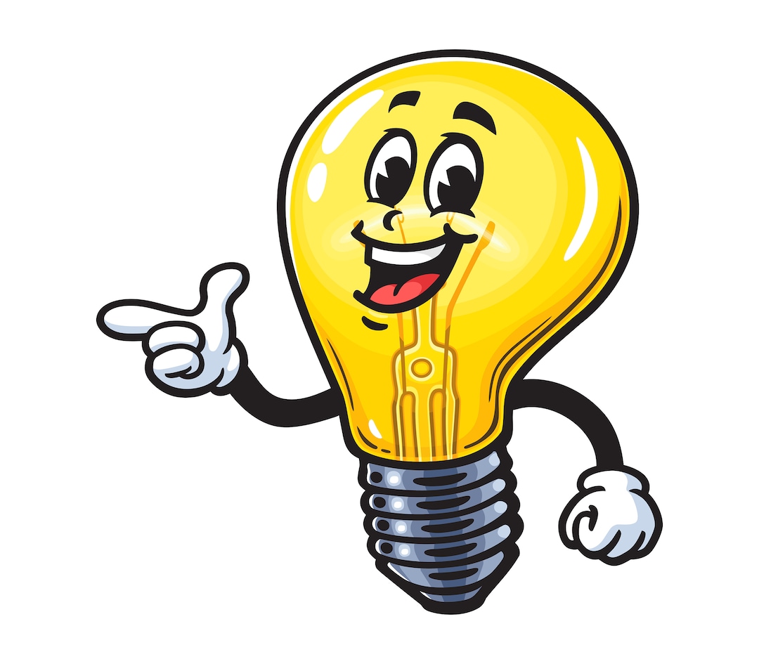 Light Bulb Lamp Electricity LED Cartoon Mascot Illustration Design ...