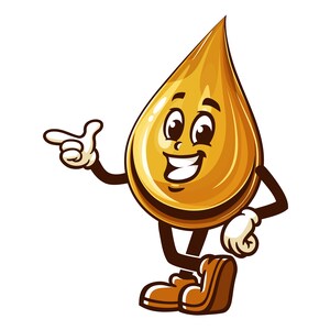 Oil Drop Cartoon Mascot Illustration Design Character Vector Clip Art ...