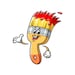 Brush With Red Paint, Paint Brush Cartoon Mascot Illustration Character ...