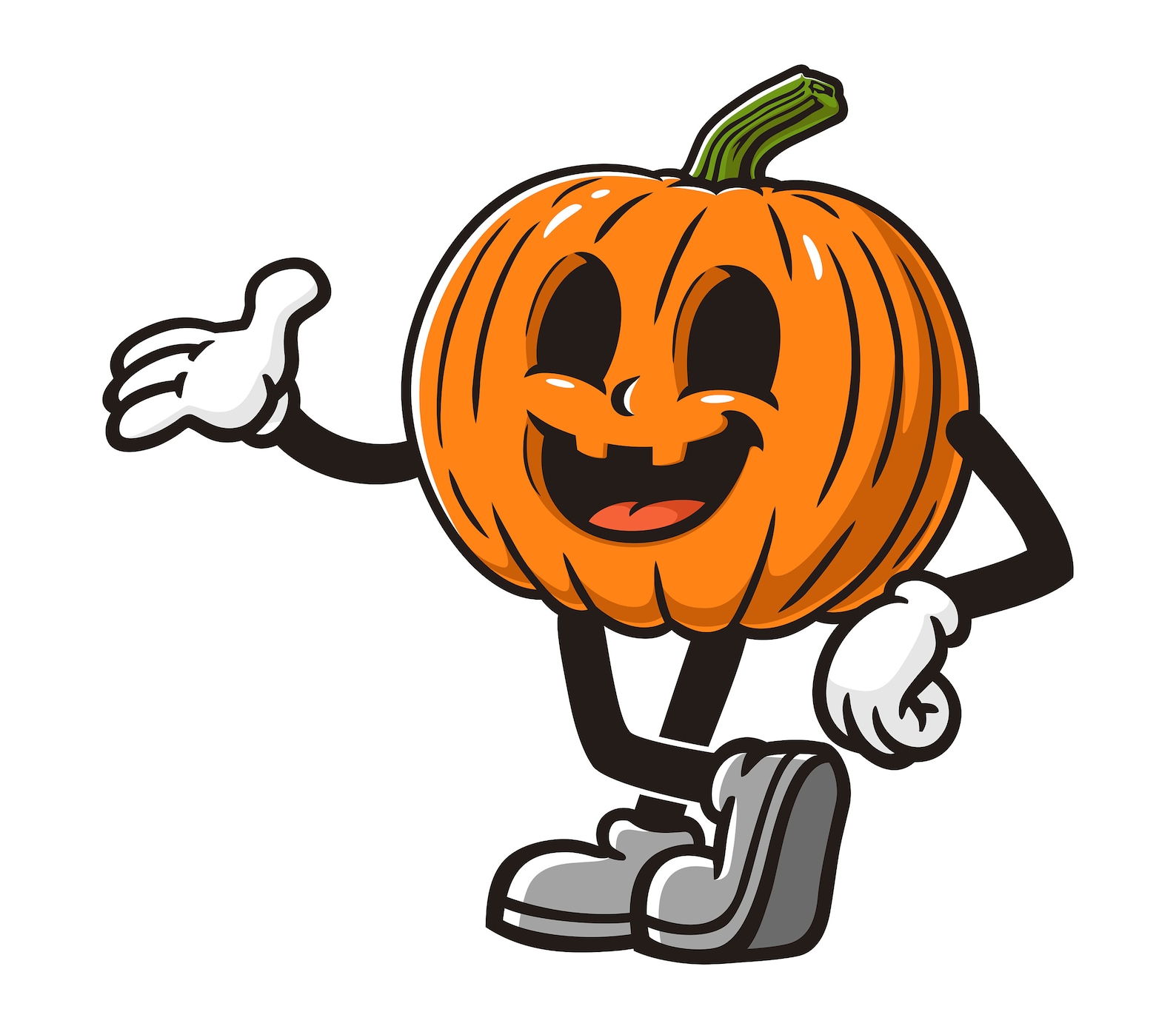 Pumpkin Cartoon Mascot Illustration Design Character Clip Art - Etsy