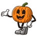 Pumpkin Cartoon Mascot Illustration Design Character Clip Art - Etsy