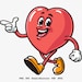 Walking Heart, Love, Cartoon Mascot Illustration Character Vector Clip ...