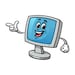 Computer Monitor Cartoon Mascot Illustration Character Vector Clip-art ...