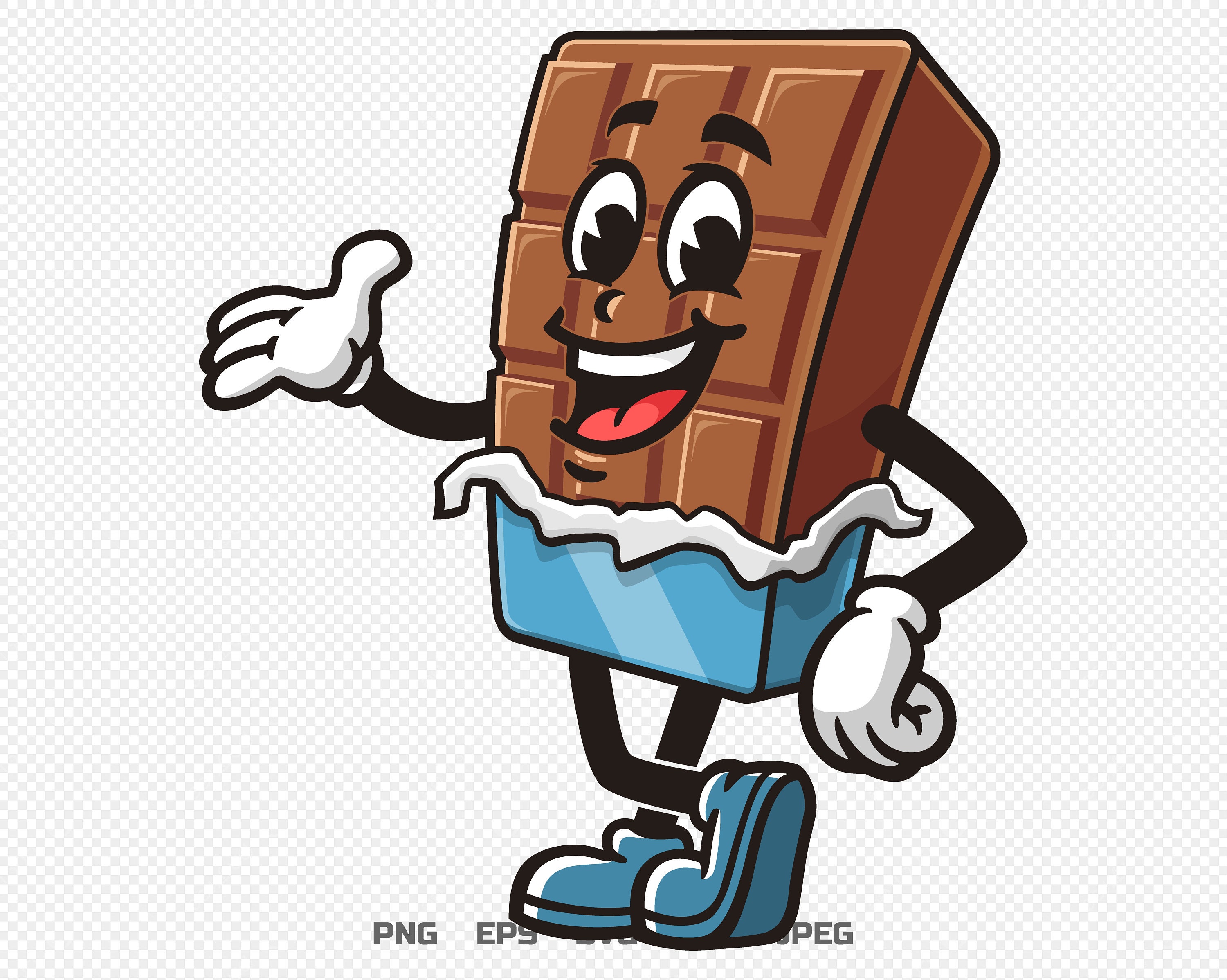 Chocolate Bar Cartoon Mascot Illustration Design Character Vector - Etsy