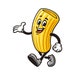 Walking MACARONI Cartoon Mascot Illustration Character Vector Clip Art ...