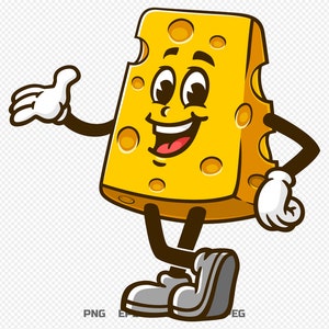 Cheese Cartoon Mascot Illustration Design Character Vector - Etsy