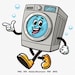 Walking Washing Machine Cartoon Mascot Illustration Character Vector ...