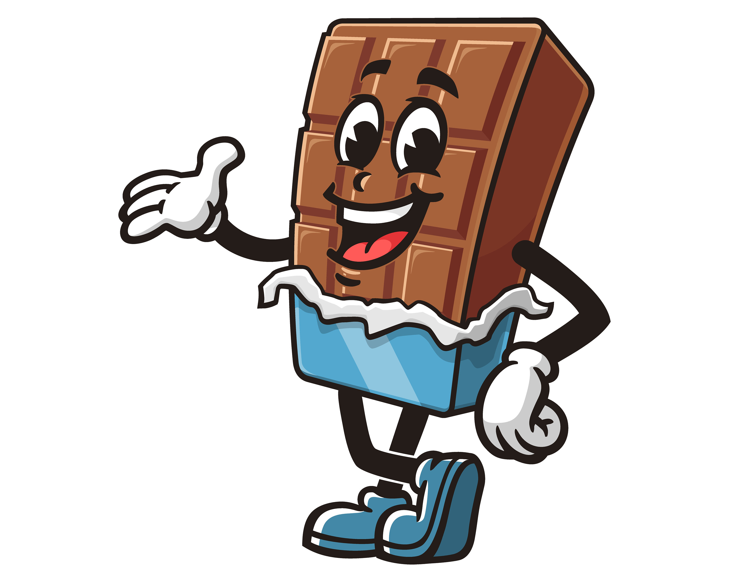 Chocolate Bar Cartoon Mascot Illustration Design Character Vector - Etsy
