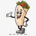 Burrito Cartoon Mascot Illustration Design Character Vector - Etsy