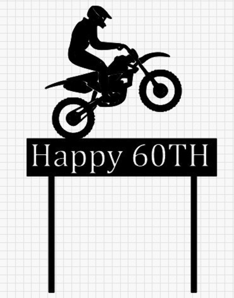 Biker Cake Topper SVG - Etsy