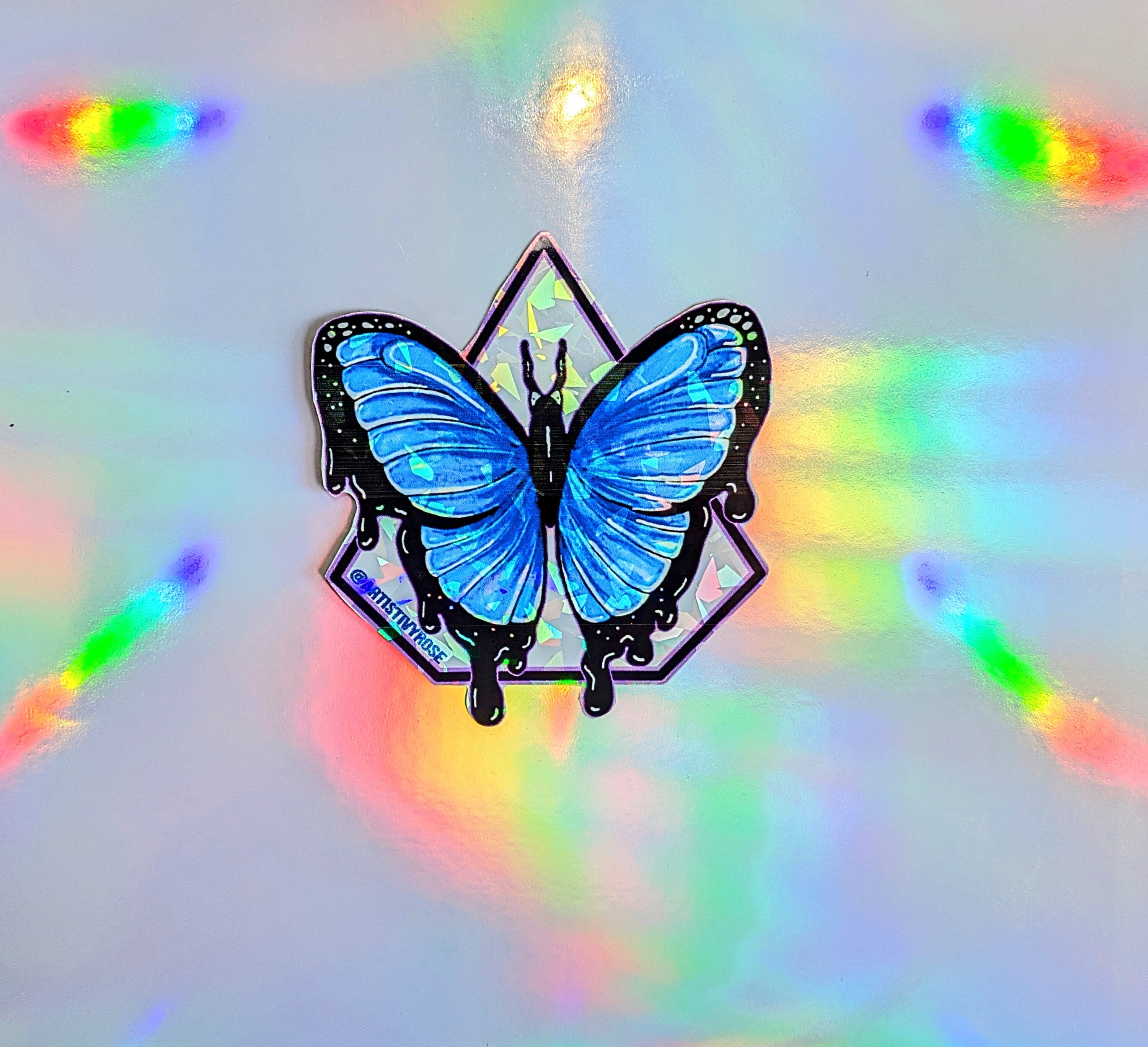 Trippy Butterfly Die-cut Sticker, Waterproof Sticker, Vinyl Sticker - Etsy