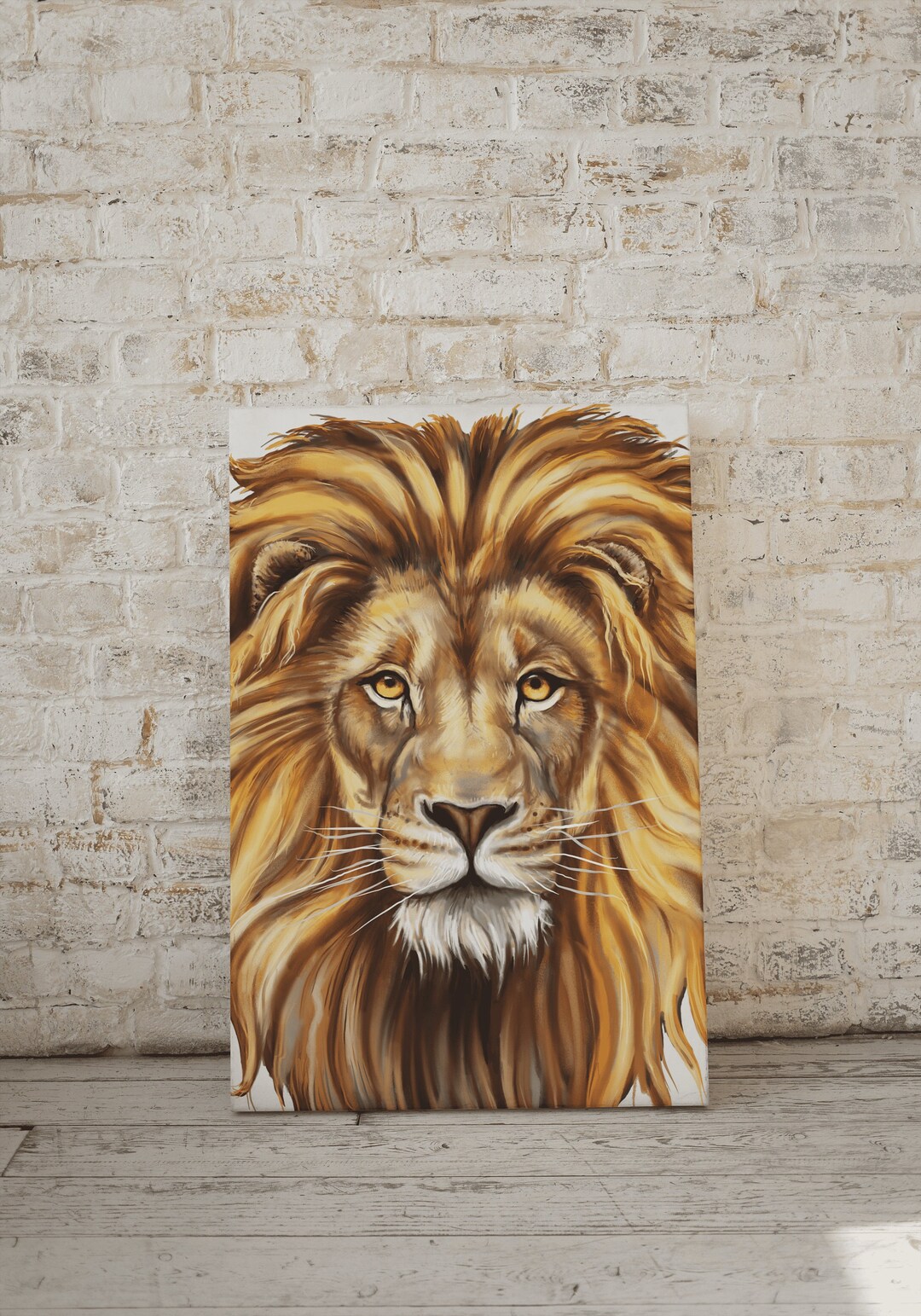 Lion Art Painting, Modern Lion Art, High Quality Digital Printable ...