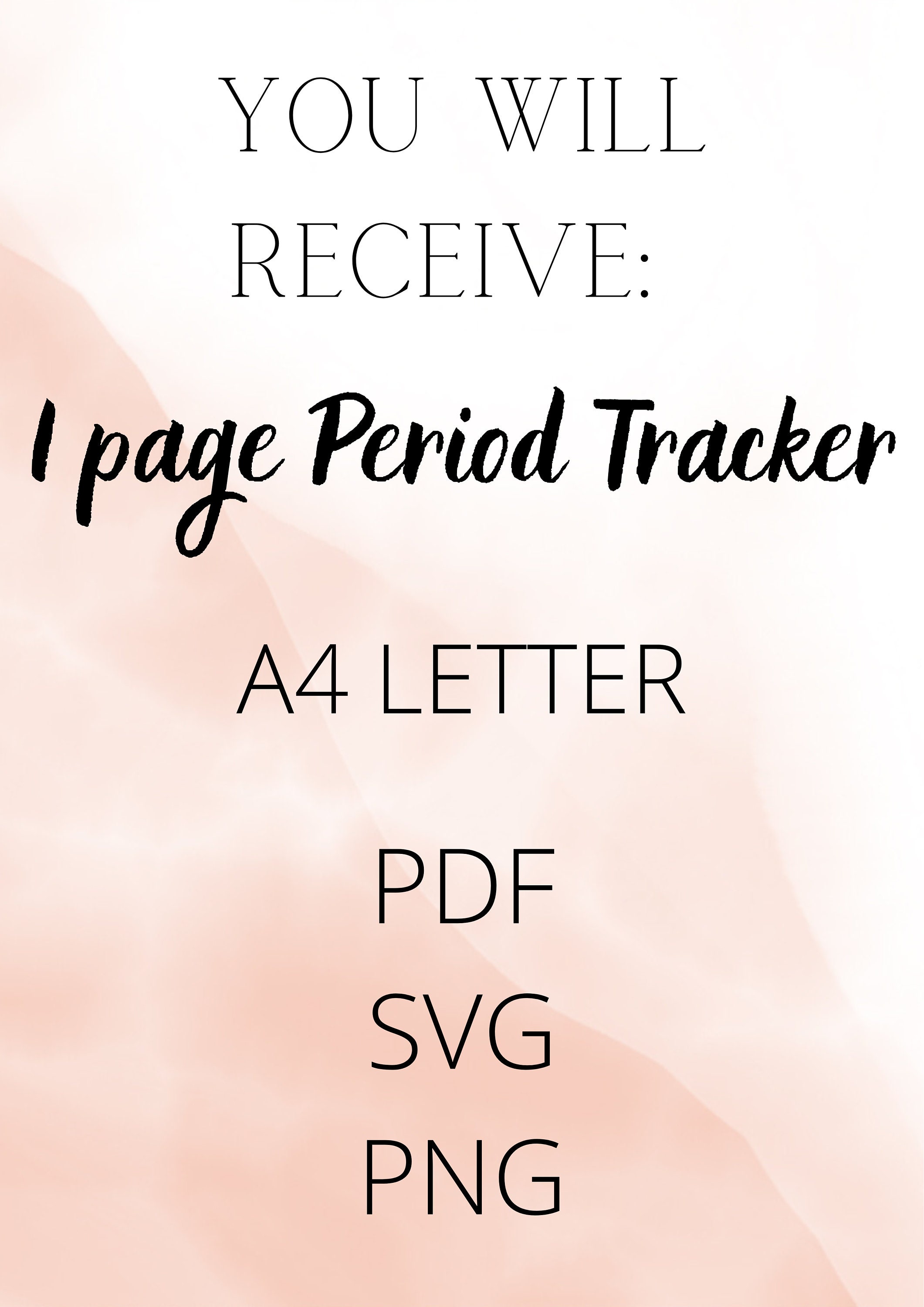Printable Period Tracker Menstrual Cycle Tracking Period Planner