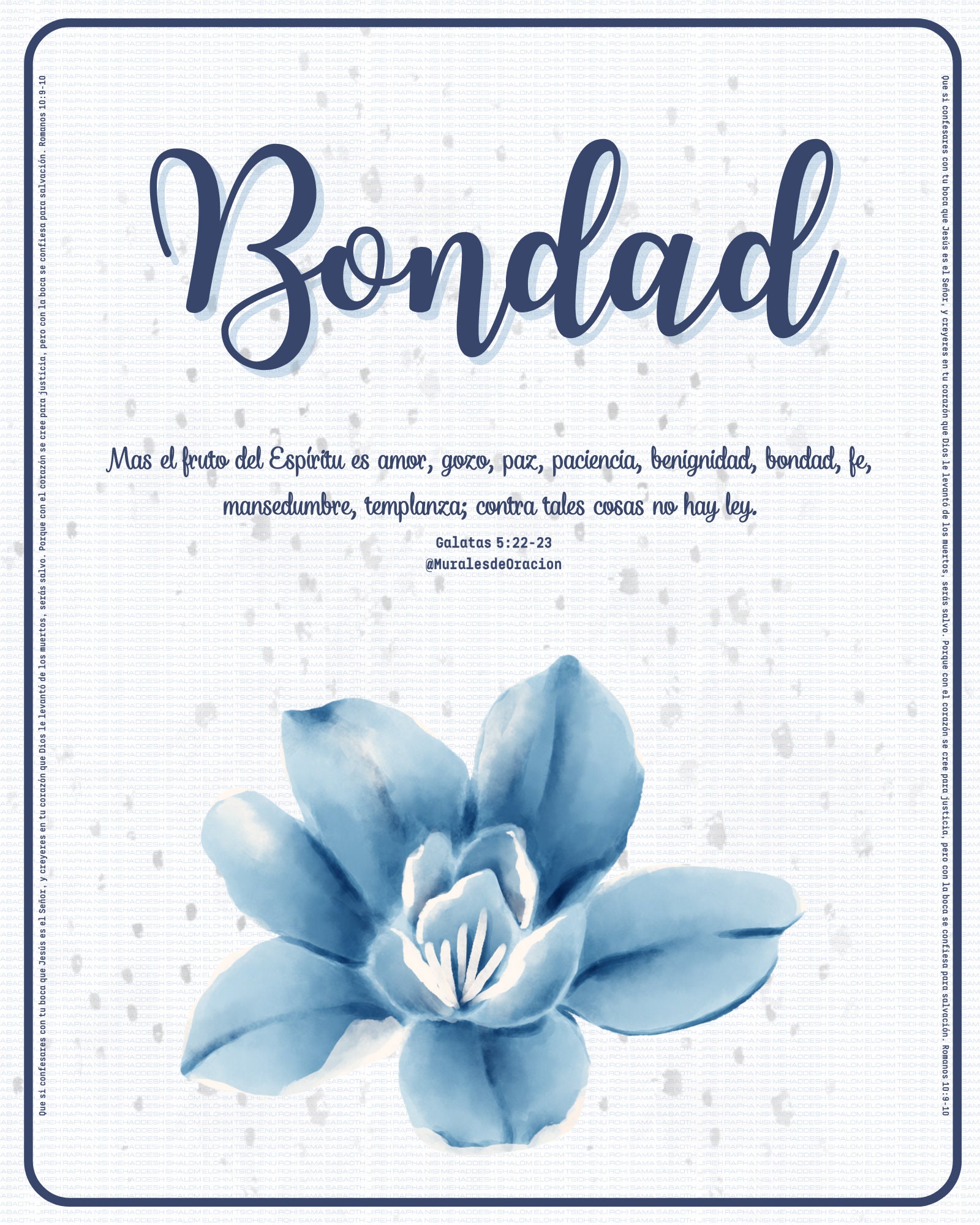 Mural De Oración Con Versículos De Los Frutos Del Espíritu, Cuadros Con ...