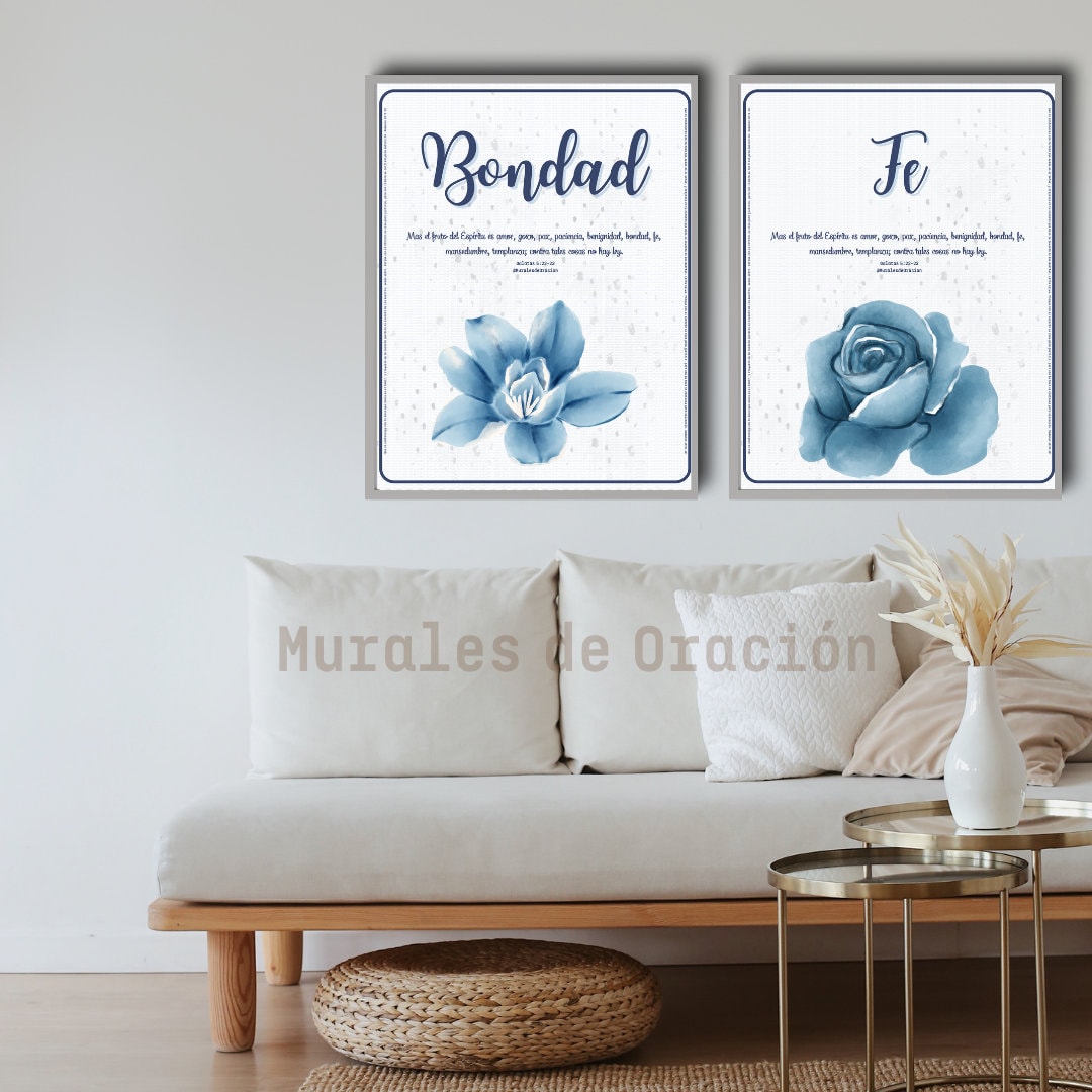 Mural De Oración Con Versículos De Los Frutos Del Espíritu, Cuadros Con ...