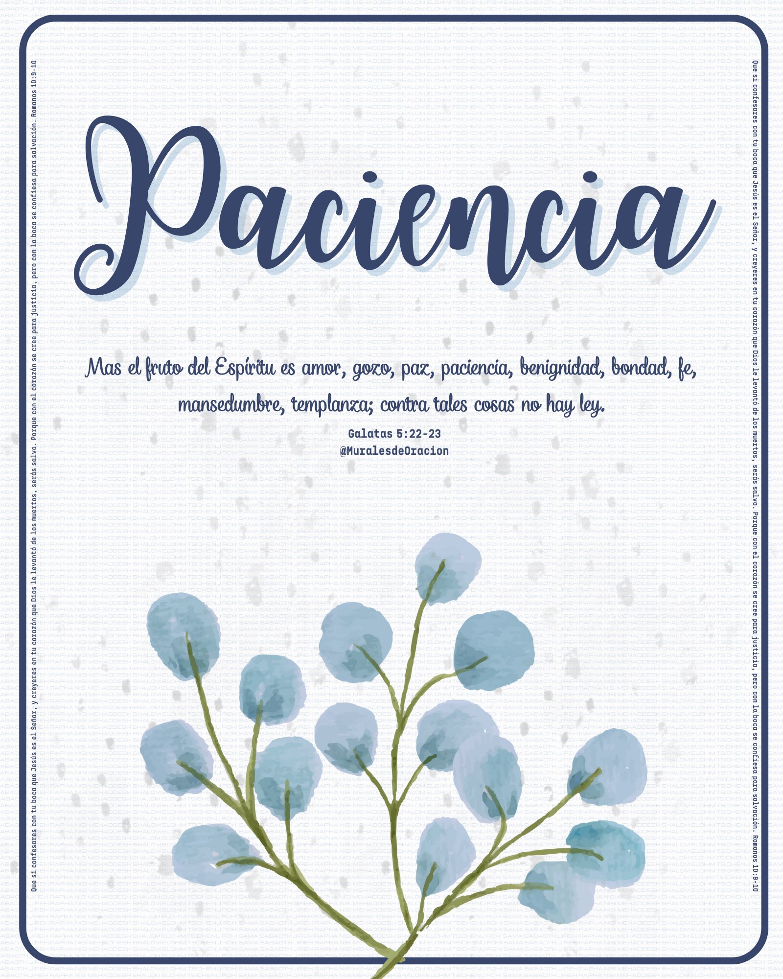 Mural De Oración Con Versículos De Los Frutos Del Espíritu, Cuadros Con ...