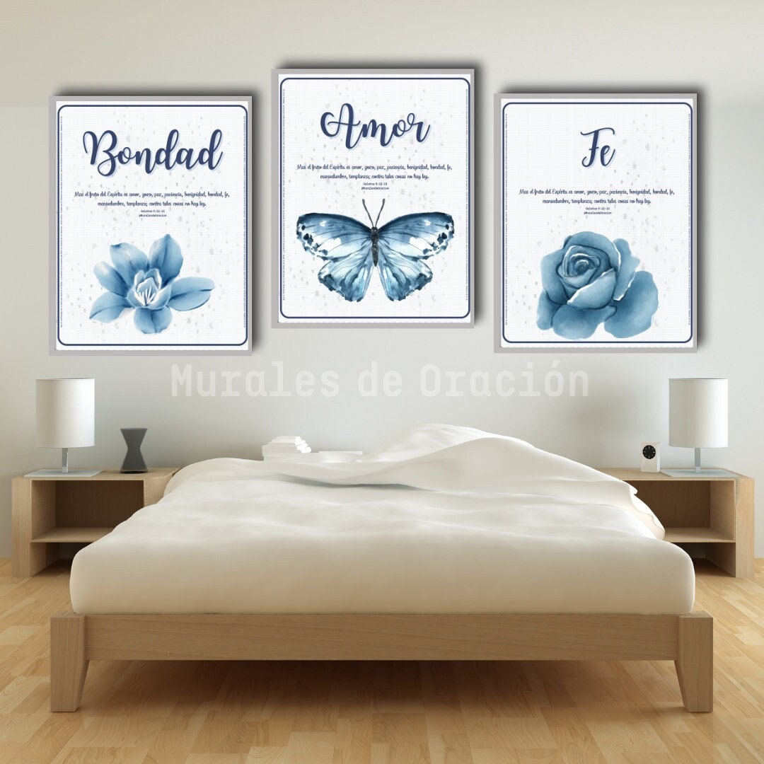 Mural De Oración Con Versículos De Los Frutos Del Espíritu, Cuadros Con ...