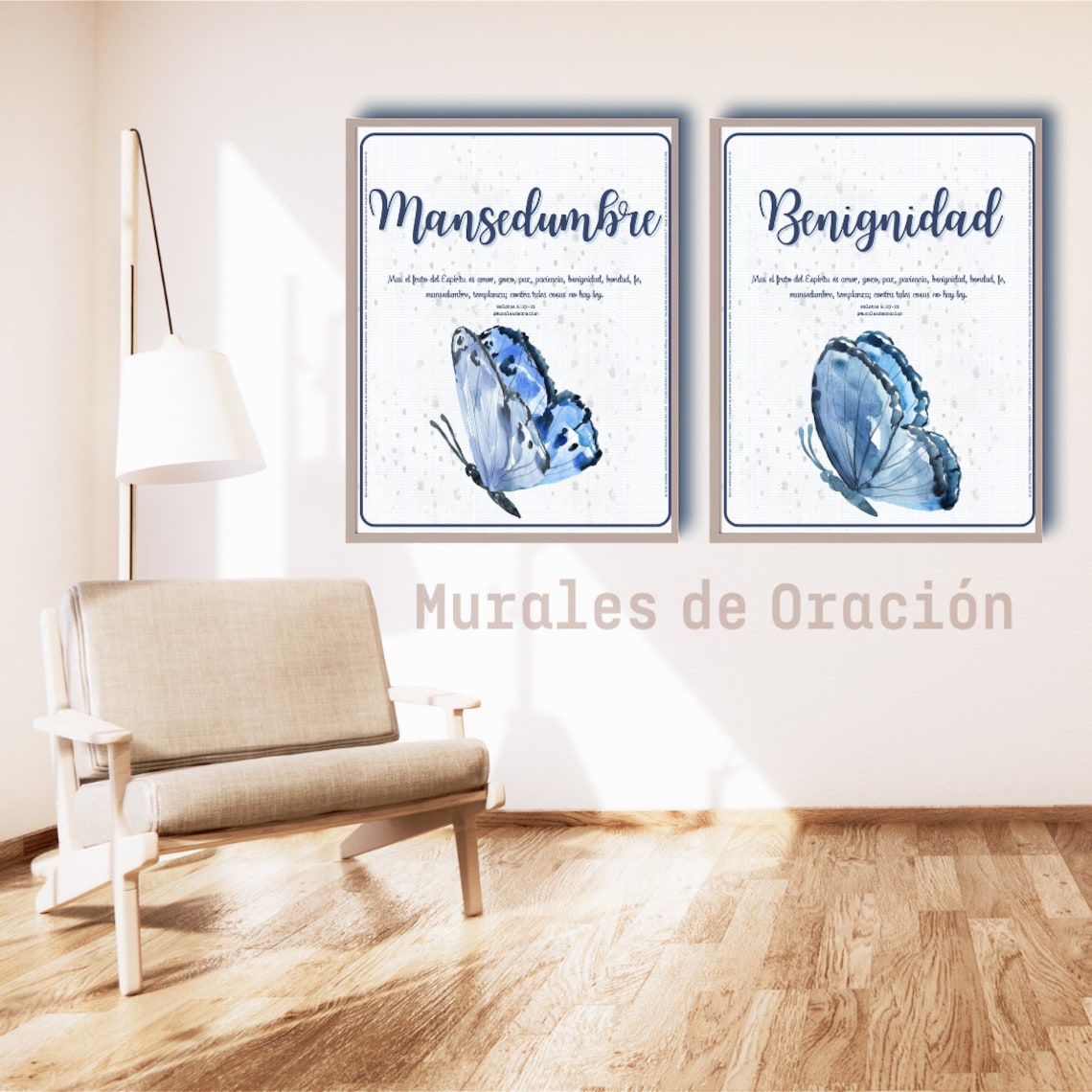 Mural De Oración Con Versículos De Los Frutos Del Espíritu, Cuadros Con ...
