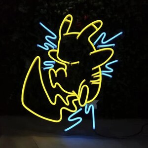 Pikachu Pokémon Neon Light Wall Decor Home Decor Sign - Etsy
