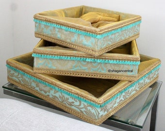 Shagan Trays Set of 3 | Indian Wedding | Punjabi | Accessories ...