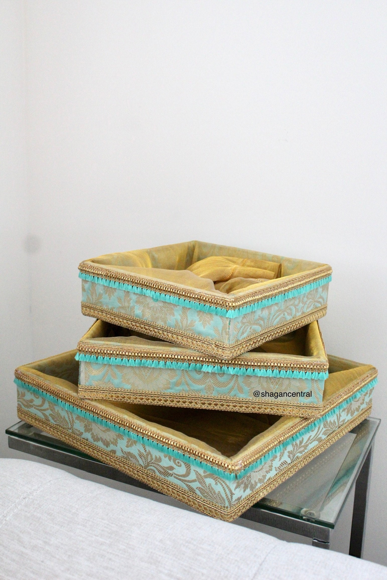 Shagan Trays Set of 3 | Indian Wedding | Punjabi | Accessories | Sahi ...