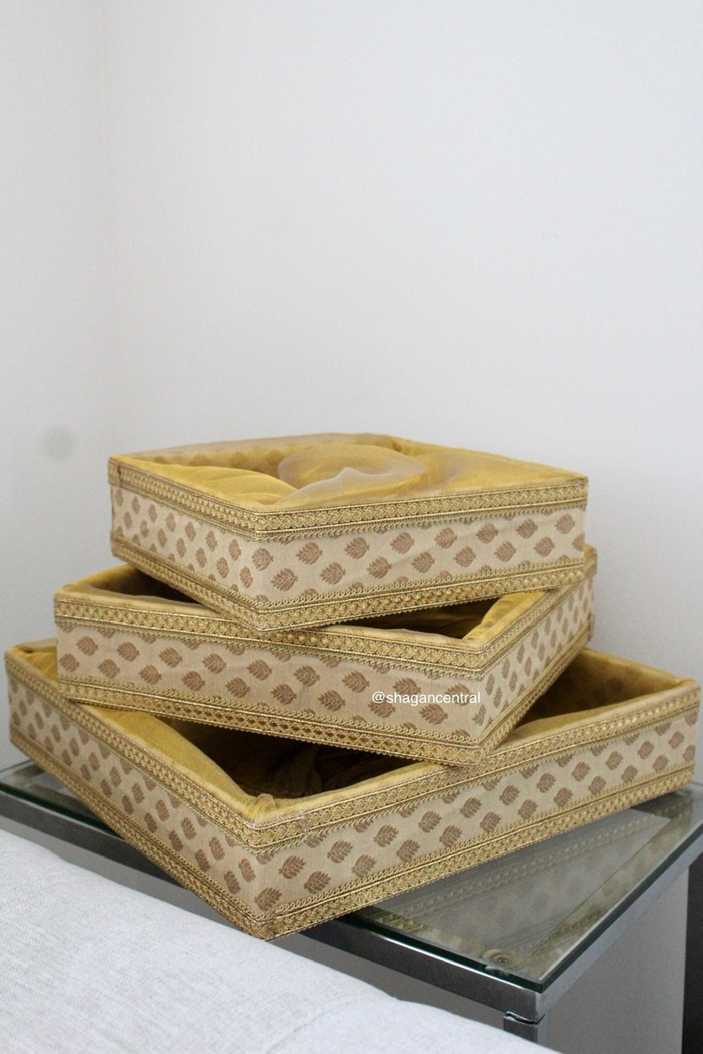 Shagan Trays Set of 3 Indian Wedding Punjabi Accessories - Etsy