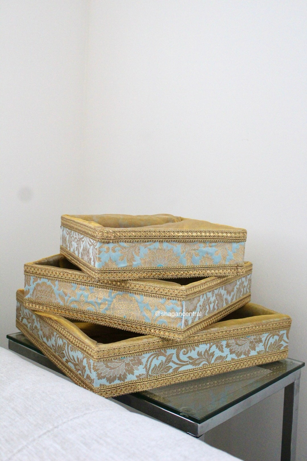 Shagan Trays Set of 3 | Indian Wedding | Punjabi | Accessories ...