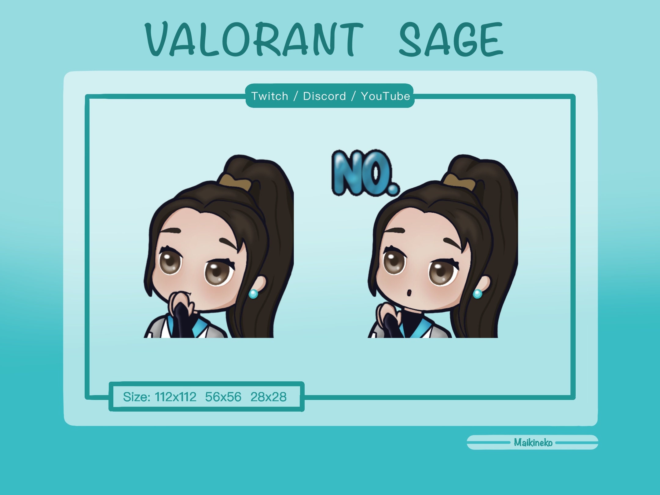 Valorant Sage Saying no Animated GIF Animated Emote Discord Twitch ...