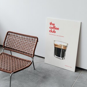 The Coffee Club Print. Retro Art Decor, Kitchen Print, Printable Wall ...