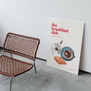 The Breakfast Club Print. Retro Art Decor, Kitchen Print, Digital Wall ...