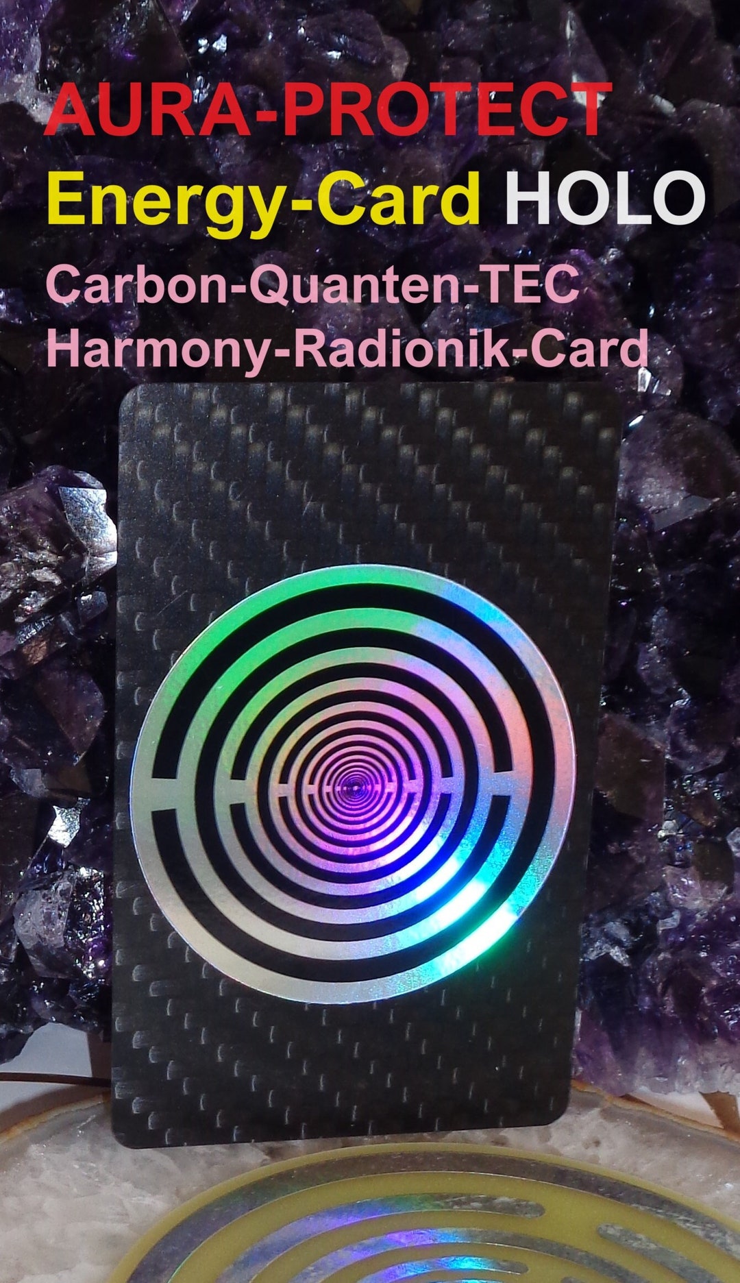 Bioresonance Card Energy Card Carbon Hologram Chip Harmony Light ...
