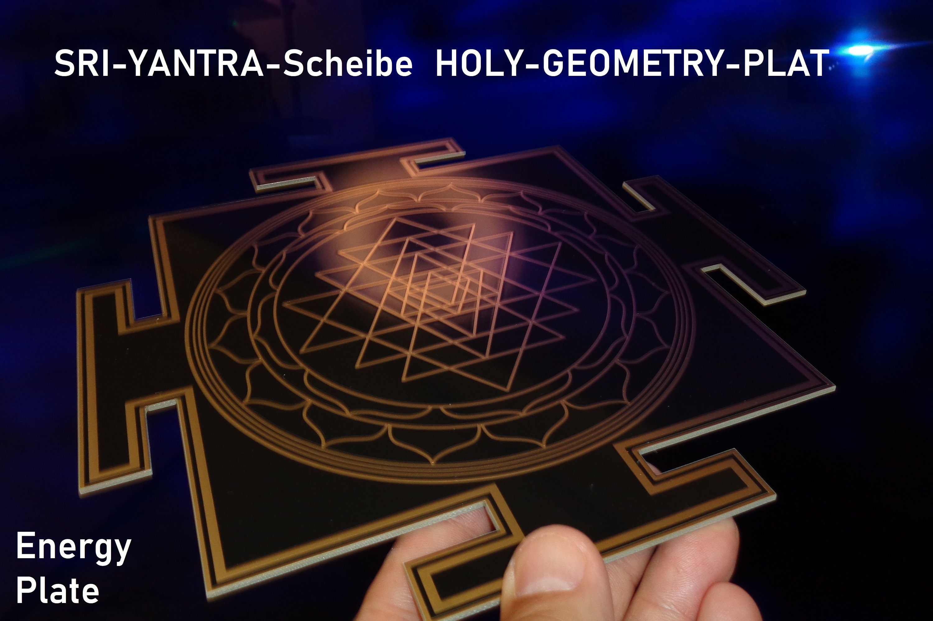 Sri Yantra Disc Aura Disc Energy Plate Bioresonance Plate - Etsy