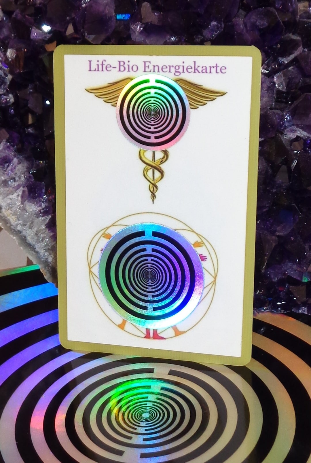 Aura Healy Energy Card Hologram Chakra Harmony EMF 5G Protection ...