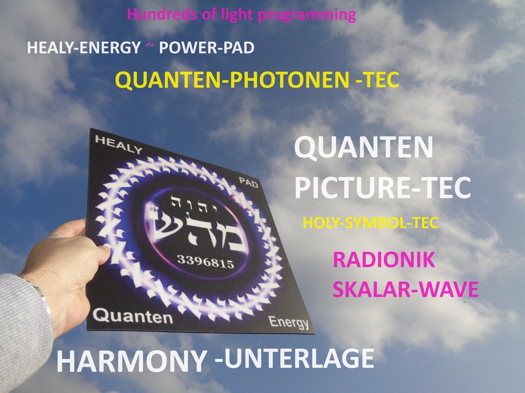 Healy-pad Bioresonance Holy-symbols Harmony-pad Biophoton Light Quantum ...