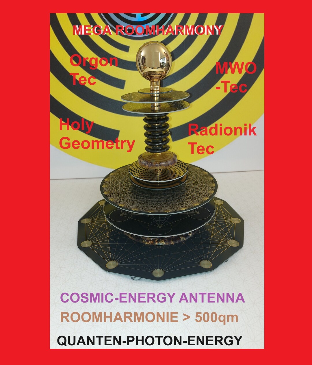 Cosmic Quantum Antenna EMF Protection 5G Scalarwave Radionics Biophoton Room Harmonizer Holy ...