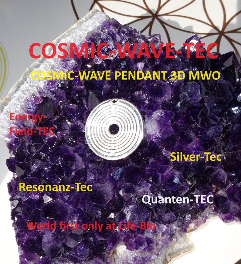 Cosmic-wave Pendant 3D SILVER Lakhovsky Amulet Multiwave Oscillator ...