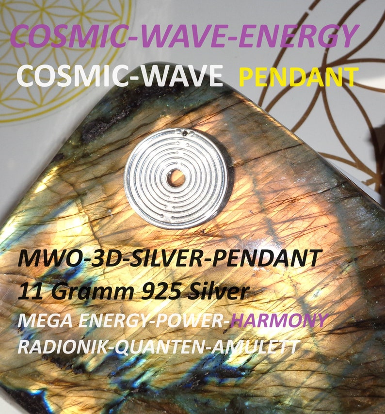 Cosmic-wave Pendant 3D SILVER Lakhovsky Amulet Multiwave Oscillator ...