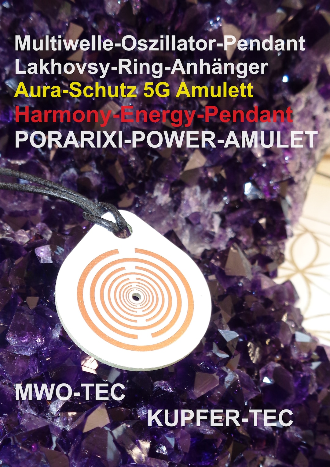 Multiwave Pendant EMF Protection 5G Chakra Harmony Aura Prana Amulet ...
